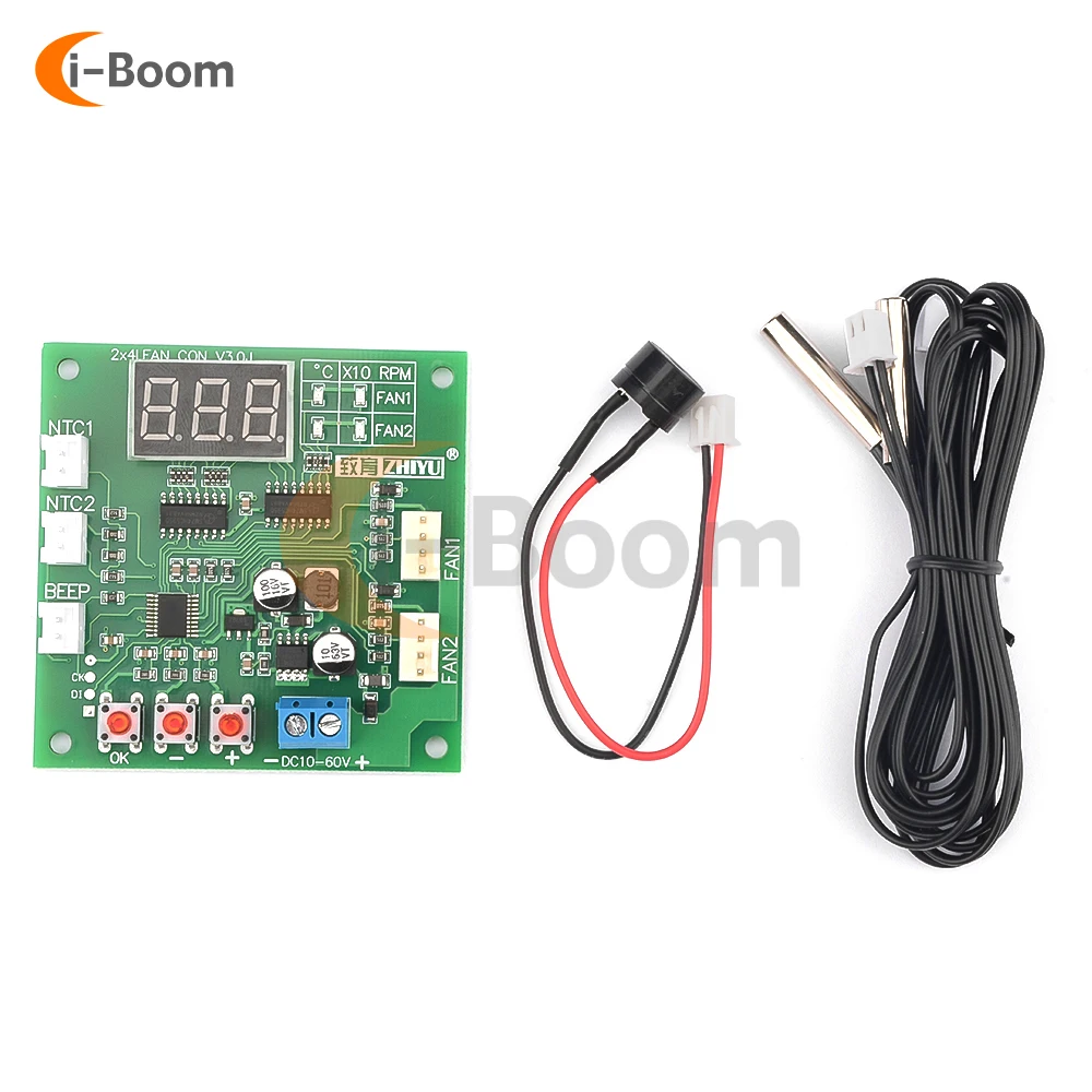 DC10-60V-Fan-Motor-Controller-PWM-Dual-Way-TEMP-Control-Module-High ...