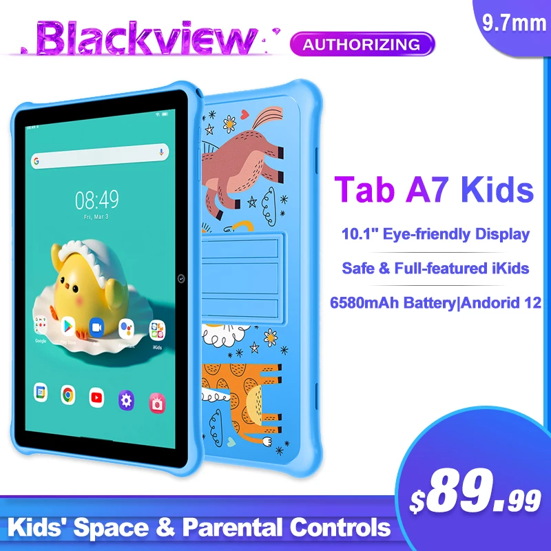 Blackview Tab A7 Kids Tablets 10.1 Inch Display Children PC Android 12 ...