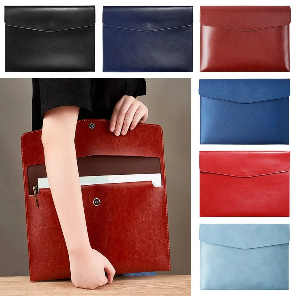 A4-A6-Leather-File-Folder-Data-Package-Document-Bag-Fashion-Briefcase ...