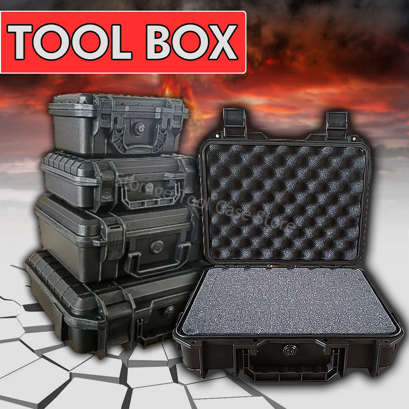 Plastic-Tool-Box-Hard-Carry-Case-Bag-Tool-Case-with-Sponge-Storage-Box ...