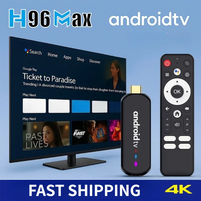 H96 MAX TV Stick Android14 Amlogic S905L3 4K 30FPS 2.4G/5G WiFi BT4.0 ...