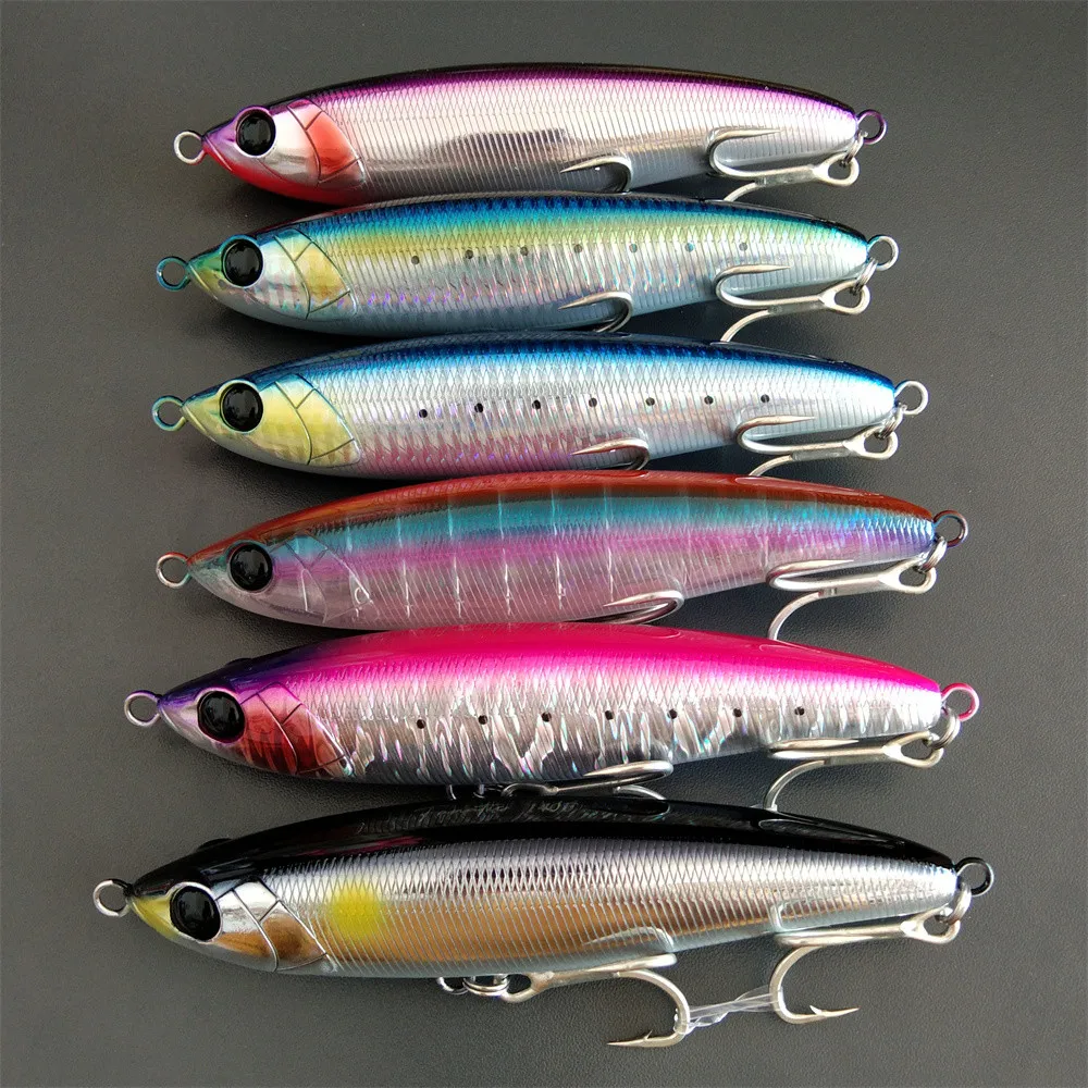 TSURINOYA 6pcs 140F Topwater Stick Fishing Lure FANATIC 140mm 46g Deep ...