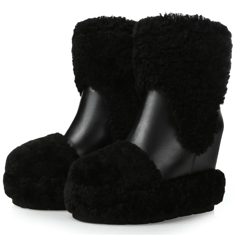 Winter-Warm-Fur-Pumps-Women-Genuine-Leather-Wedges-High-Heel-Snow-Boots ...