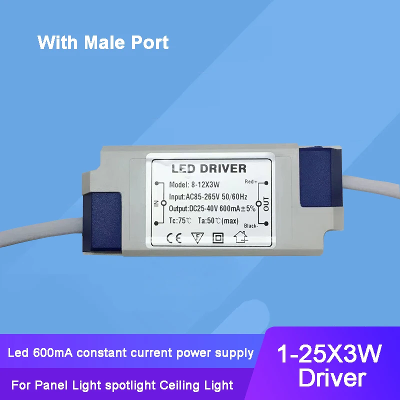 AC-85V-265V-Constant-Current-Power-Supply-Driver-for-1-30X3W-600mA ...