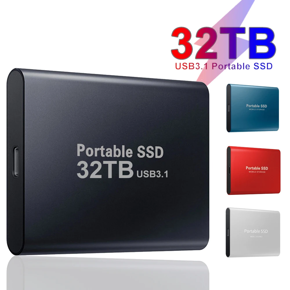 Metal Portátil SSD Sata 2TB 1TB Disco Duro Externo Pen Drive 4TB 8T 100% Original Usb Flash ...