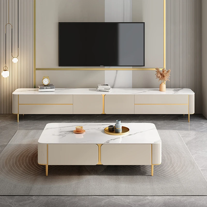Flexible Organized TV Stand Lockable Wheels Tough Modern TV Cabinet ...