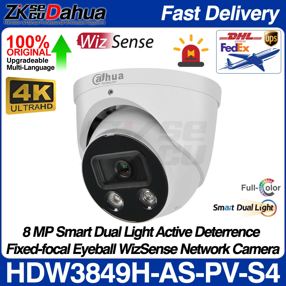 Dahua-IPC-HDW3849H-AS-PV-S4-8MP-4K-Smart-Dual-Light-Full-Color-Wizsense ...