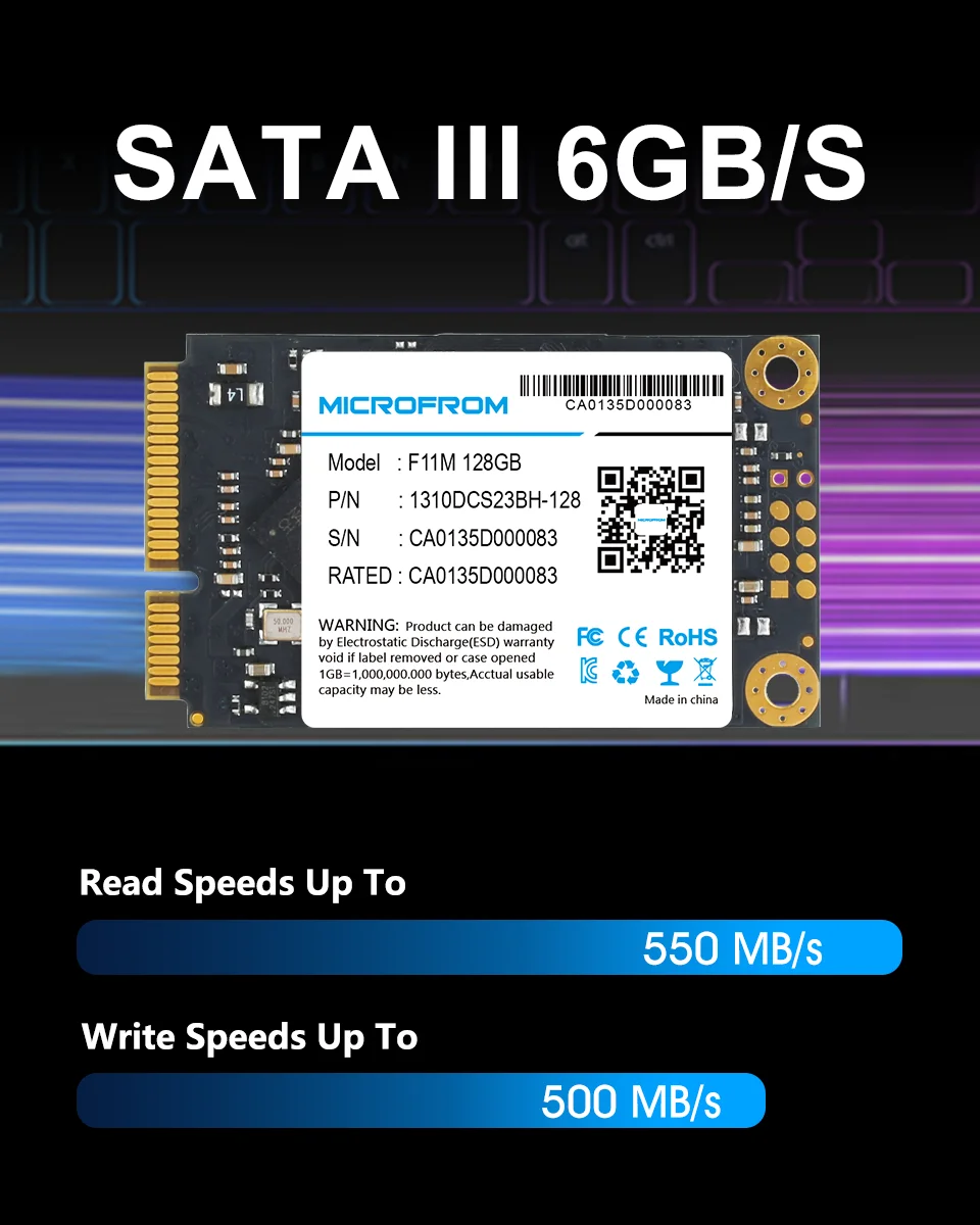 MicroFrom MSATA SSD 512GB Internal Solid State Drive 1TB 256GB 128GB ...
