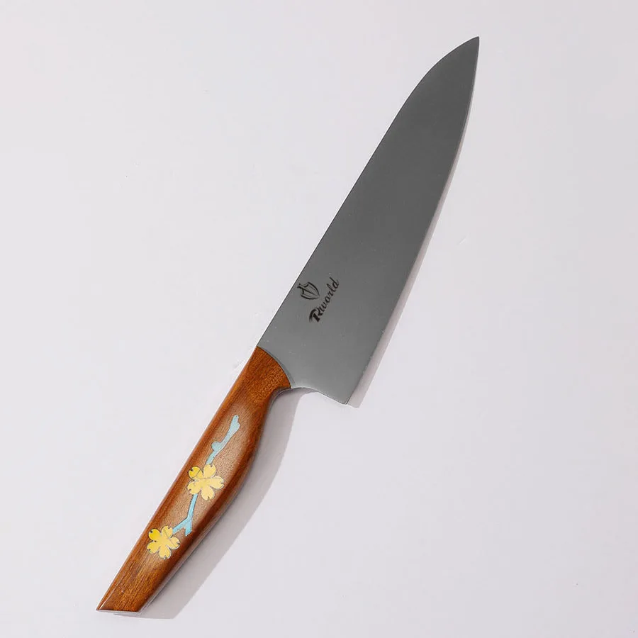 8-Inch-Chefs-Cleaver-Knife-8Cr15CoMoV-Steel-Titanium-Plating-Blade ...