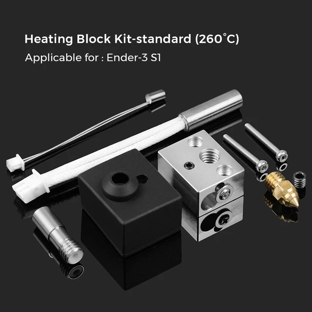 Heated Block Kit High 300℃ Temperature Pro Heating Block for Ender-3 S1 ...