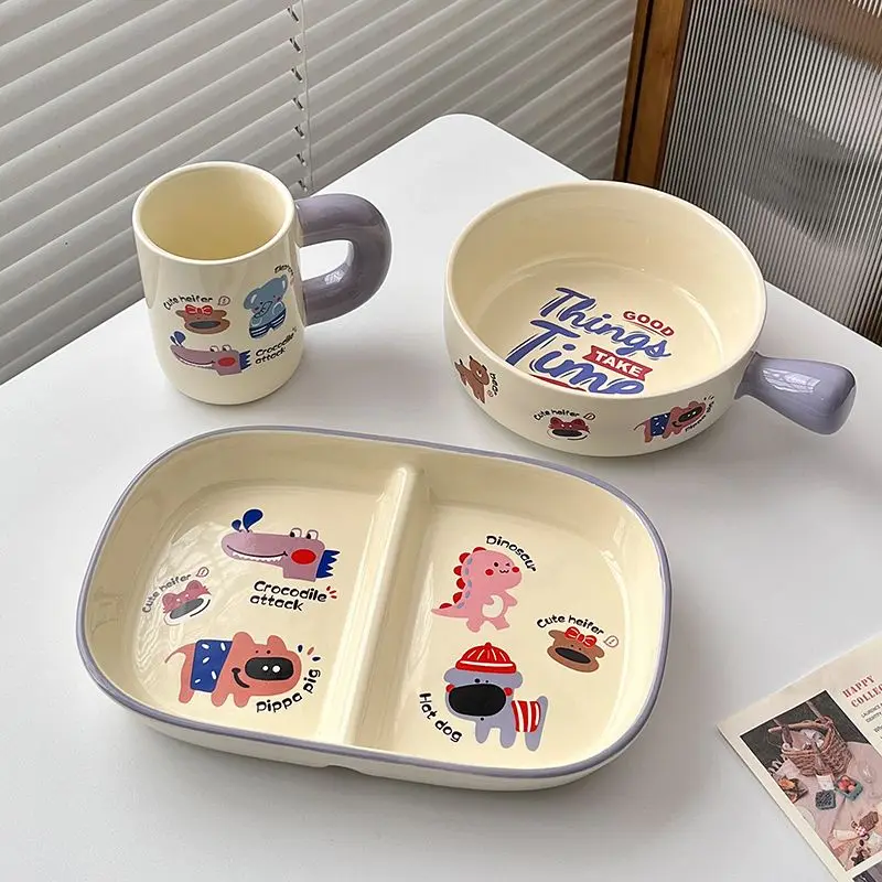 Cute-Children-Ceramic-Tableware-Cartoon-Paradise-Tableware-Home ...