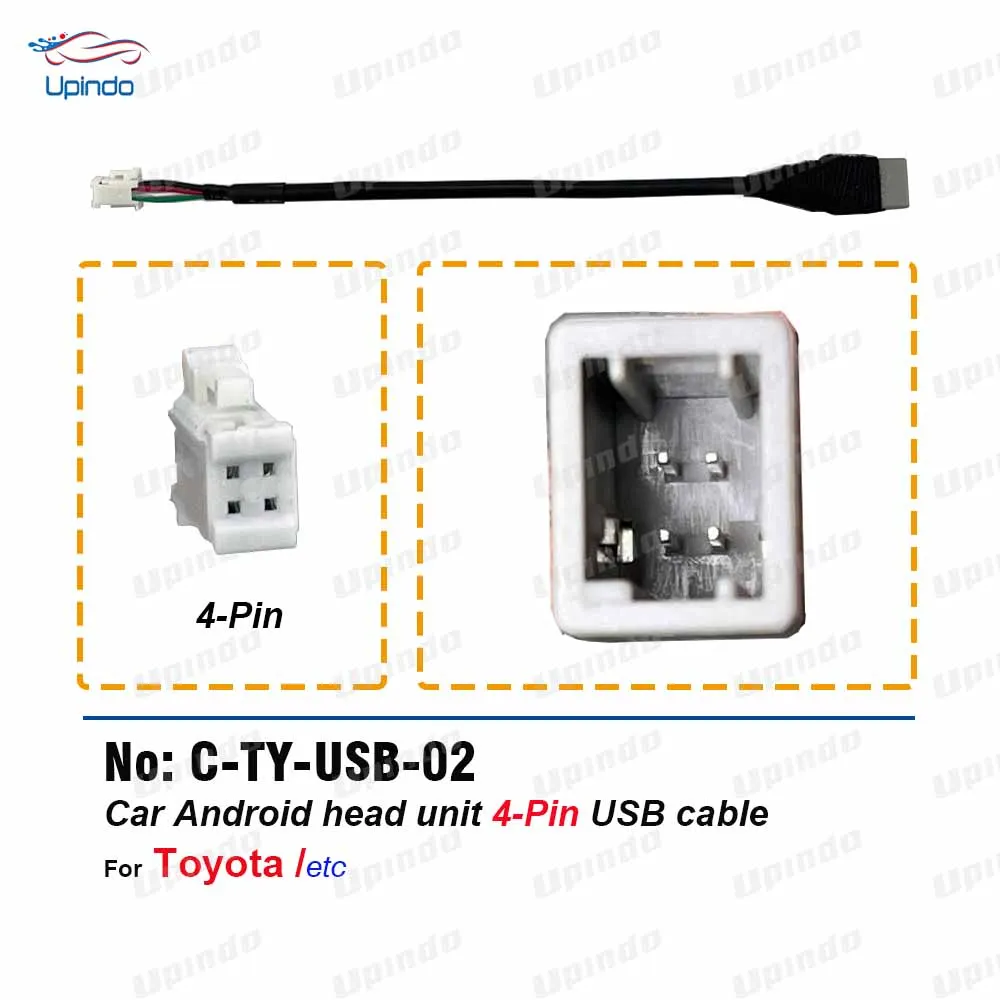 Car-Radio-Connector-4-Pin-USB-Cable-Wiring-Harness-Socket-Adapter ...