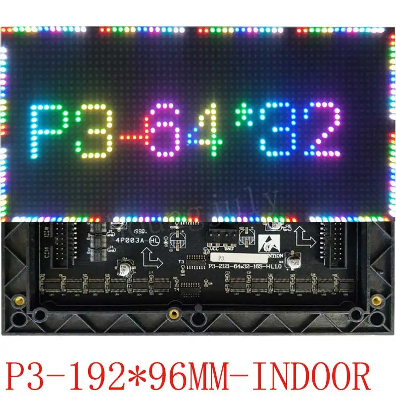 ในร่ม P3 RGB Matrix จอแสดงผล LED โมดูลชั้นวางโฆษณาหน้าจอหน่วย P1.875 P2 ...