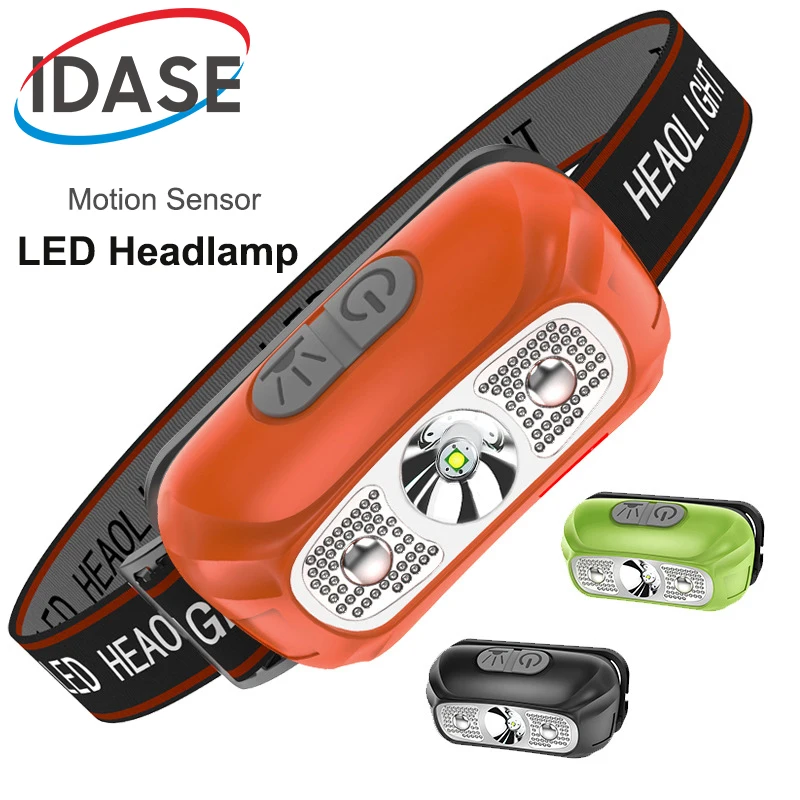 Mini faro LED portátil recargable por USB, faro con Sensor de ...