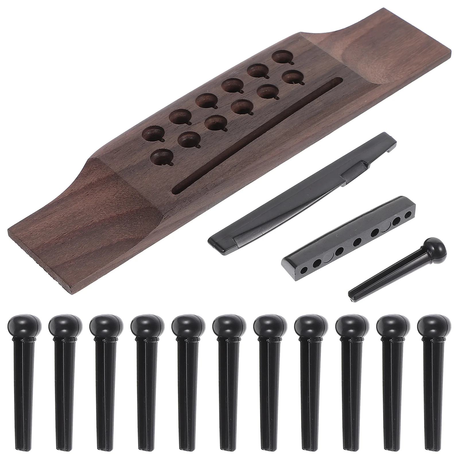 1-Set-Acoustic-Guitar-Bridge-12-String-Saddle-And-Nut-Replacement ...