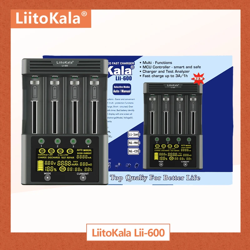 LiitoKala lii 500 lii 500S lii 600 lii PD4 LCD 3.7V 1.2V 18650 26650 ...