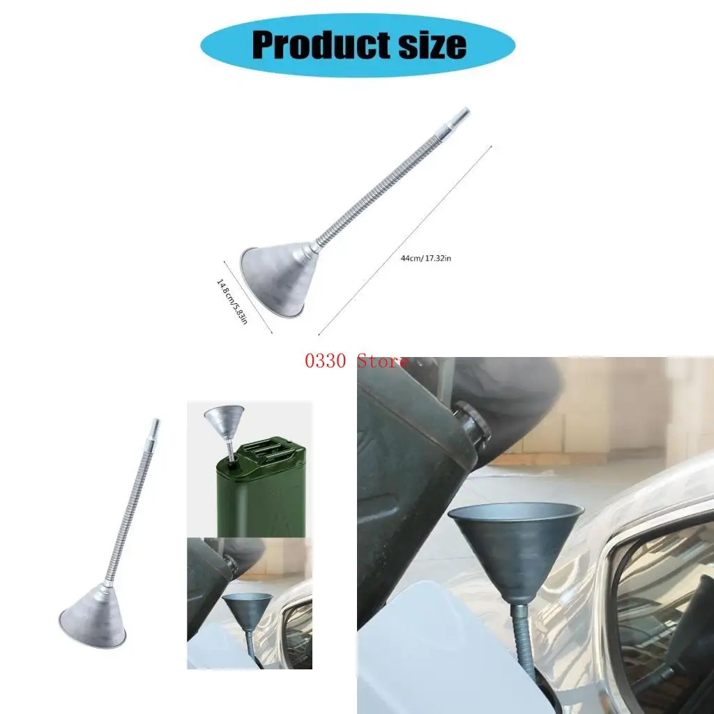 Metal Funnel with Flexible Spouts Multipurpose Fuels Funnel for Precise ...