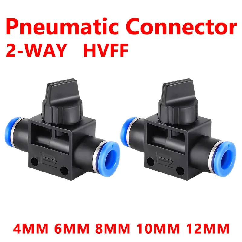 HVFF-Pneumatic-Fitting-2-Way-Quick-Push-Connector-Tube-Hose-Air ...