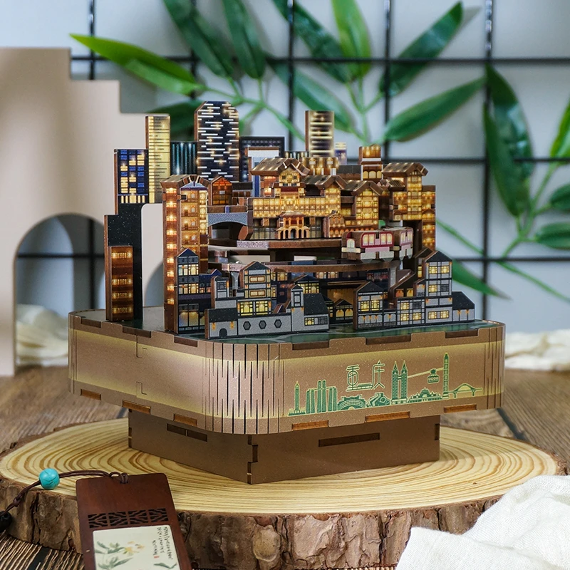 City-Street-View-DIY-Wooden-Model-Building-Kits-Chongqing-Music-Box-3D ...