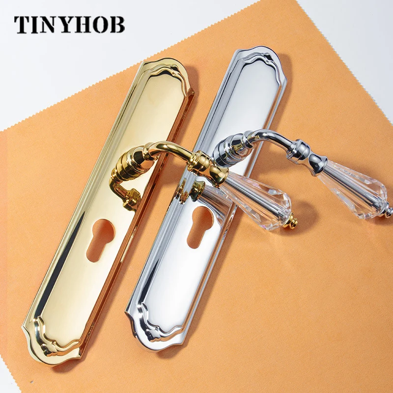 Crystal-Integrated-Door-Lock-American-Style-Retro-Light-Luxury-Silent ...