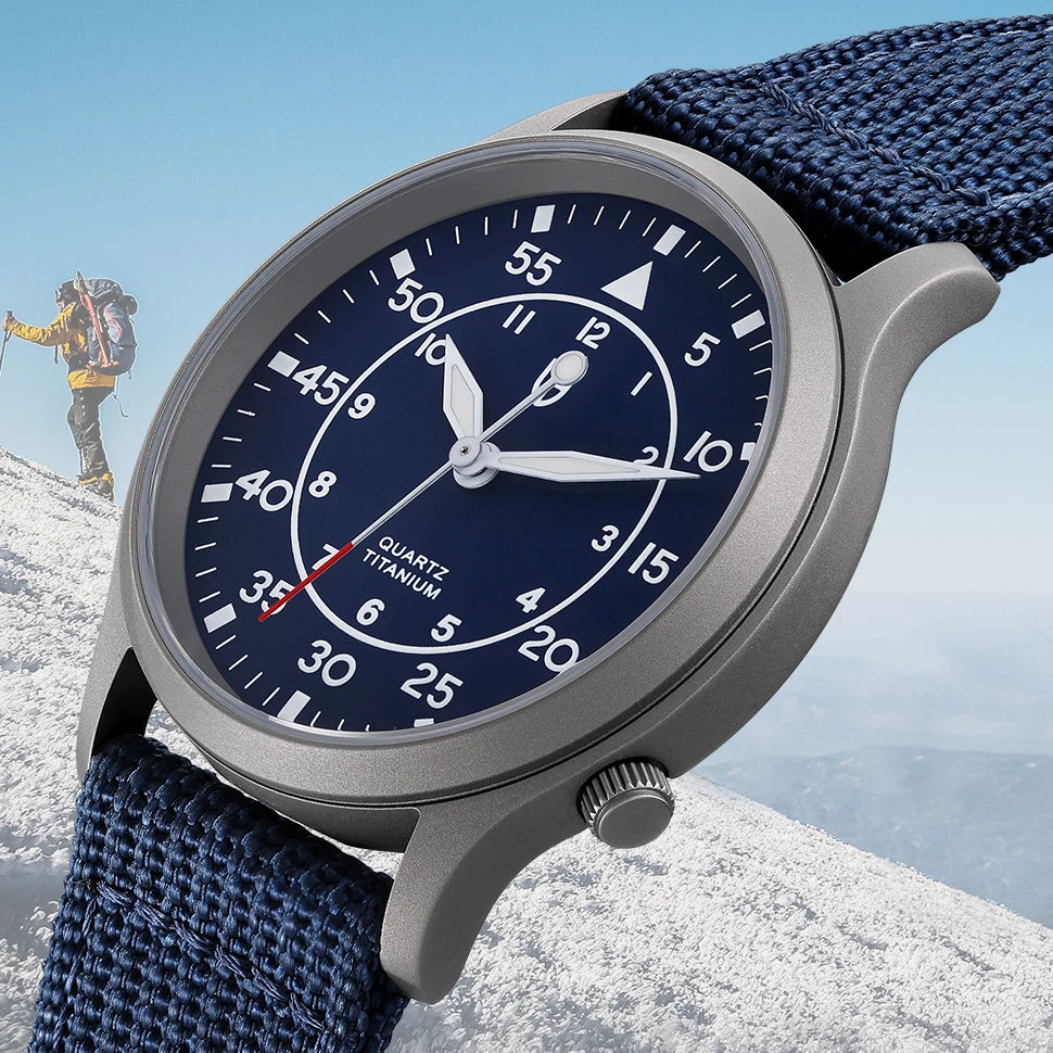 BERNY jam tangan Titanium untuk pria, arloji kuarsa ultra tipis Seiko ...