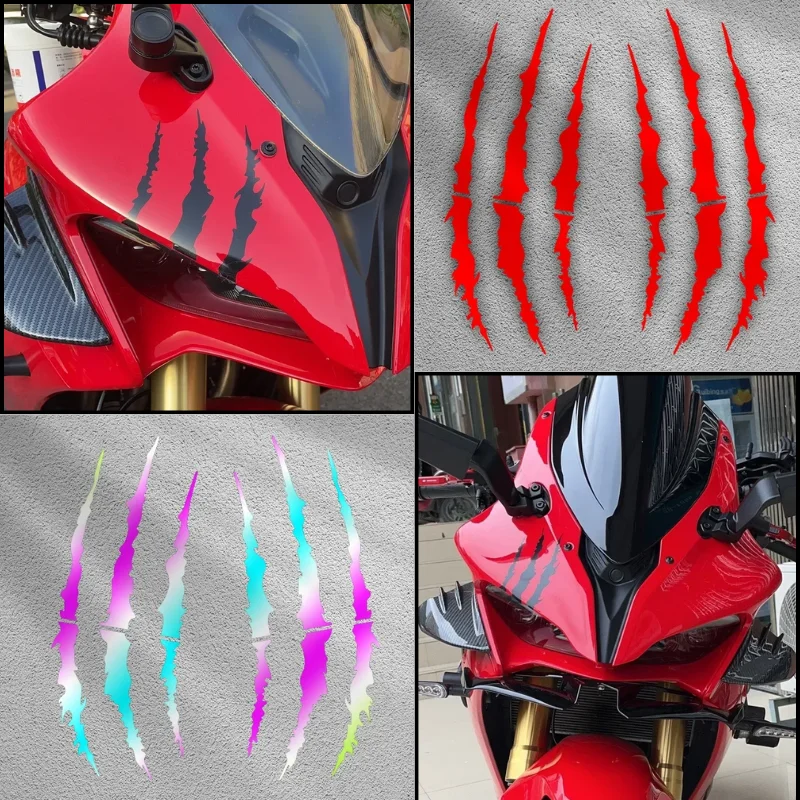 2PCS-Monster-Claw-Scratch-Car-Headlight-Motorcycle-Stickers-for-Fairing ...
