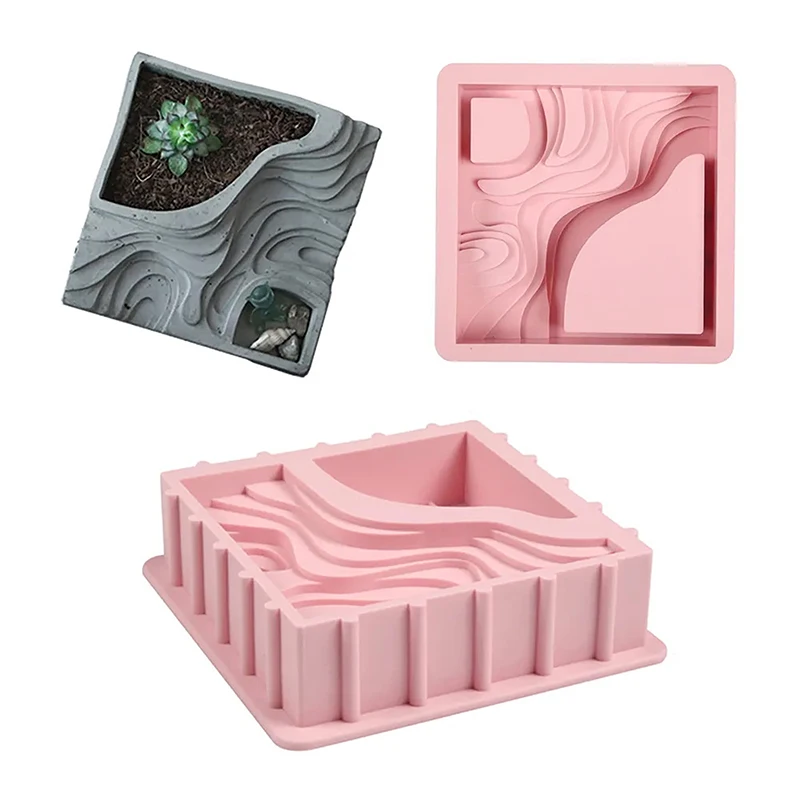 Square-Terrace-Flowerpot-Epoxy-Resin-Mould-Silicone-Potting-Mould-DIY ...