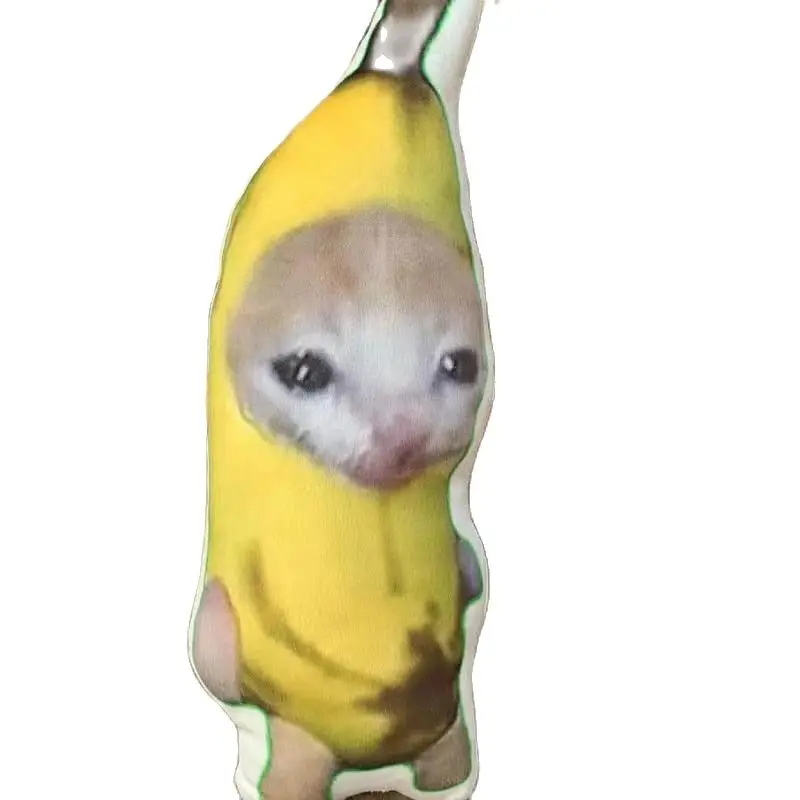 Creative-Happy-Cat-Crying-Banana-Cat-Stuffed-Plush-Key-Keychain-Plush ...