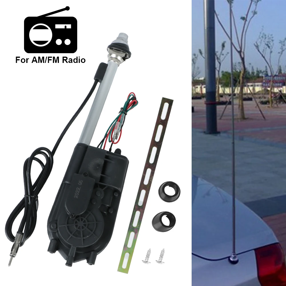 Exterior-Vehicle-Aerials-Electric-Power-12V-Universal-For-Car-SUV-AM-FM ...