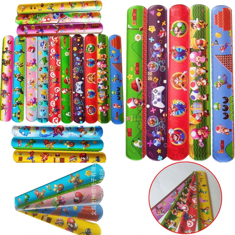 12pcs-Super-Mario-Wristband-Children-Clapping-Bracelet-Anime-Clapping ...