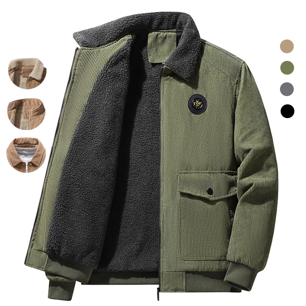 Winter-Corduroy-Fleece-Jacket-Men-Casual-Warm-Bomber-Jackets-Thickened ...