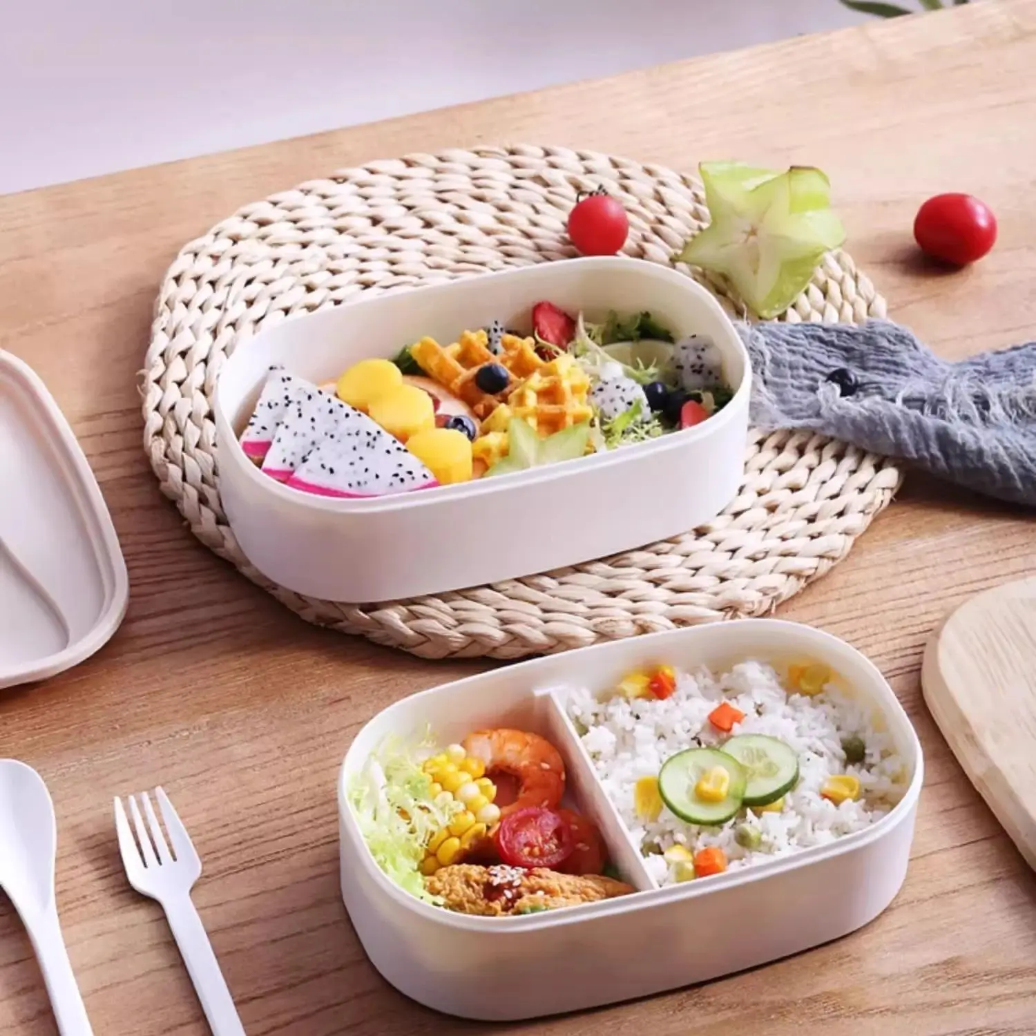 GIANXI-Double-Lunch-Box-High-Capacity-Student-Office-Worker-Divided ...