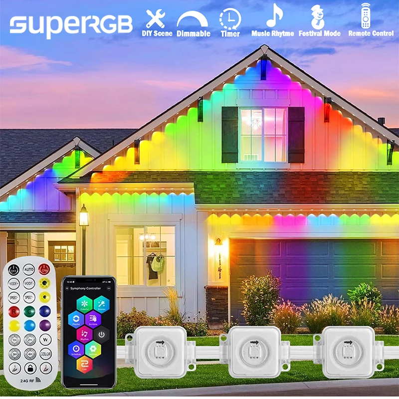 20M-Permanent-Eaves-LED-Smart-RGB-Outdoor-Led-Lights-for-House-with ...