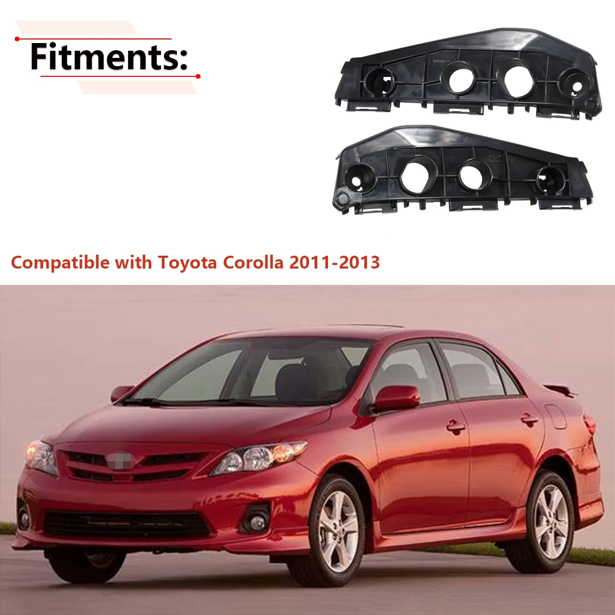 1-Pair-Front-Bumper-Support-Bracket-Retainer-For-Toyota-Corolla-2011 ...