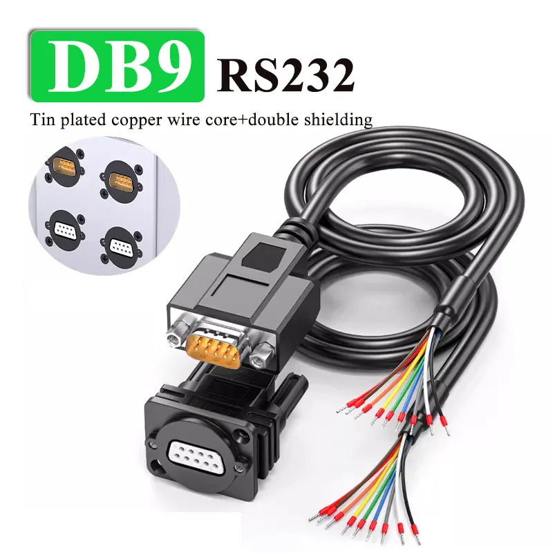 DB9 Single Head Connector Cable with D-type Module Fixed Male Female ...