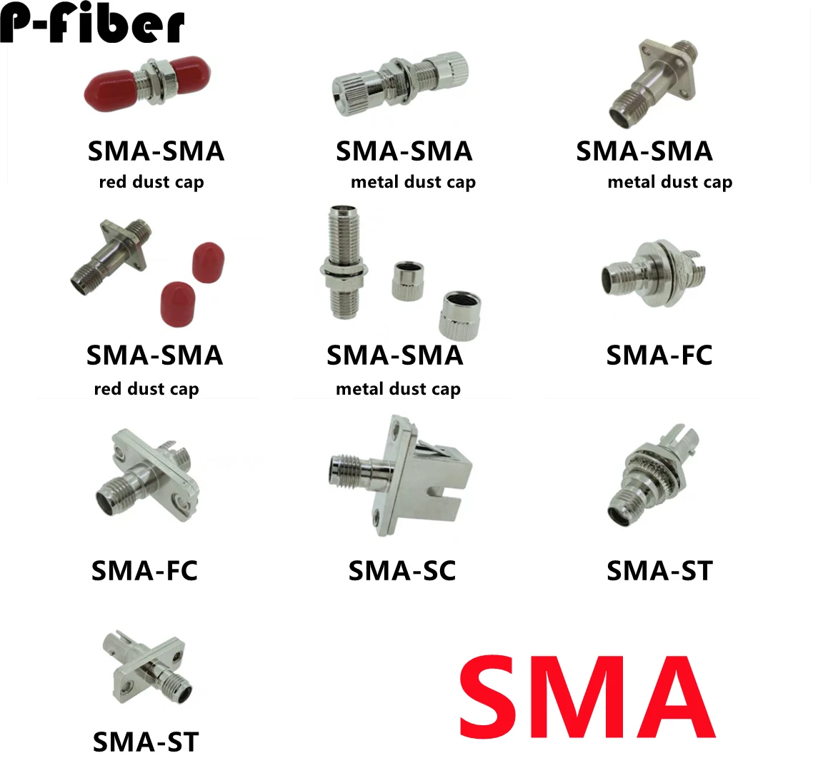 Fiber-optic-adapter-SMA-FC-SC-ST-5pcs-female-to-female-FF-coupler ...