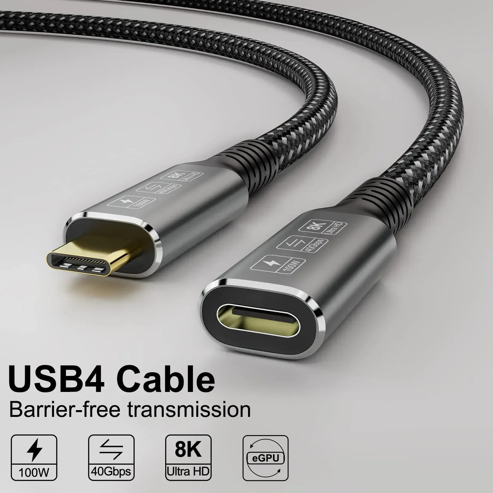 USB4 8K Cable Thunderbolt 4 Compatible USB 4 Type-c Male to Female ...