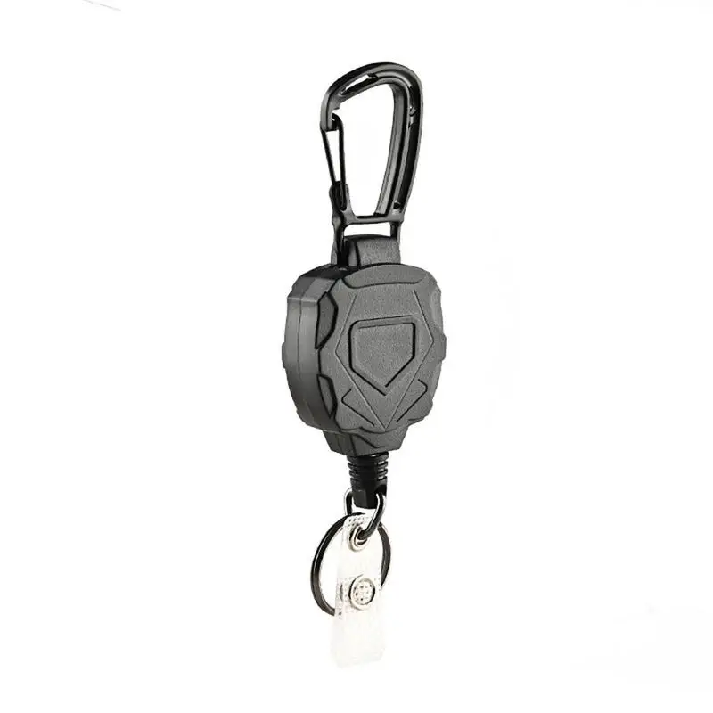 Retractable-Keychain-Heavy-Duty-Black-Key-Chain-Extender-Accessory-For ...