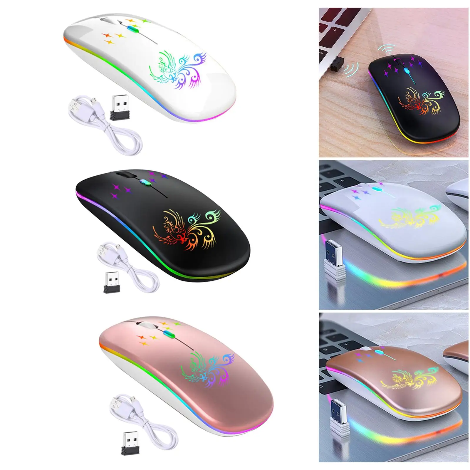 Bluetooth-Wireless-Mouse-Slim-BT3-0-BT5-2-2-4G-Rechargeable-Silent ...