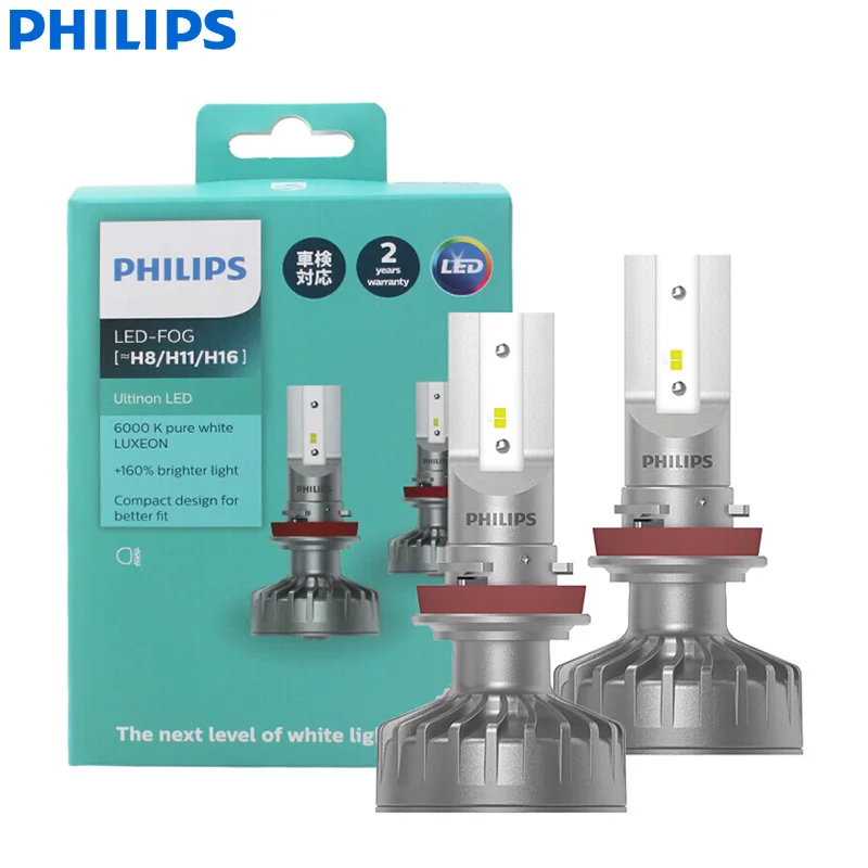 Philips Led H8 H11 H16 Ultinon Led Auto Fog Lamps 6000k Cool White ...