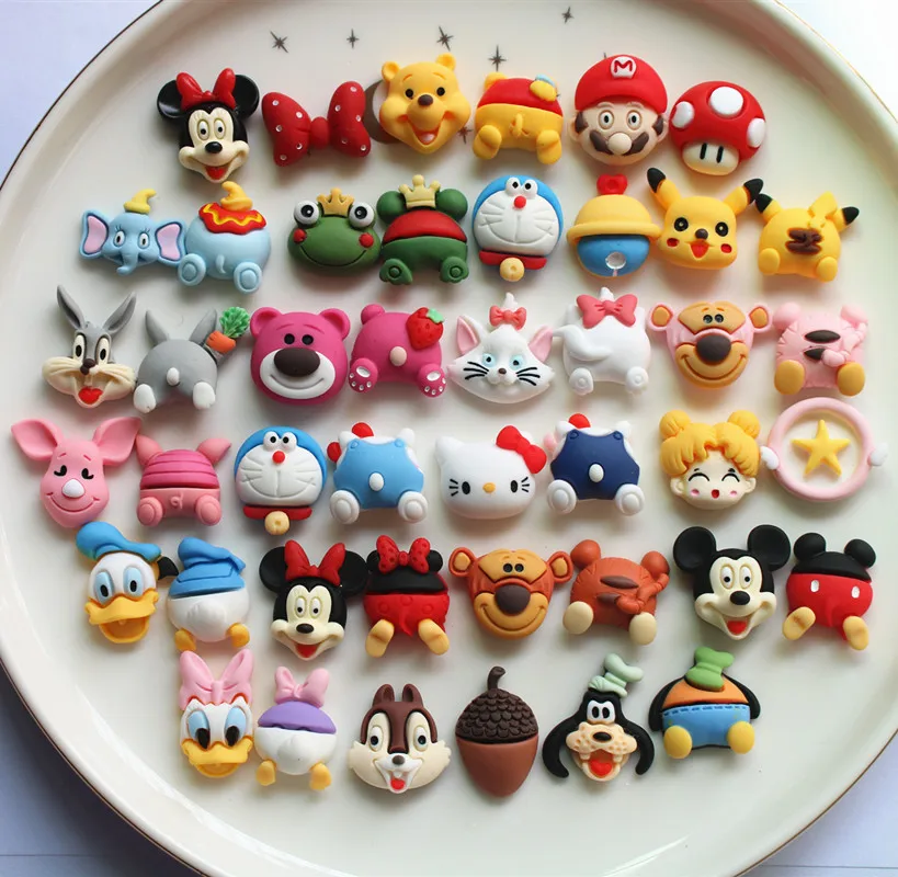 10 PCS Cartoon Character Design Loverly Mini Resina Encantos Para Diy ...