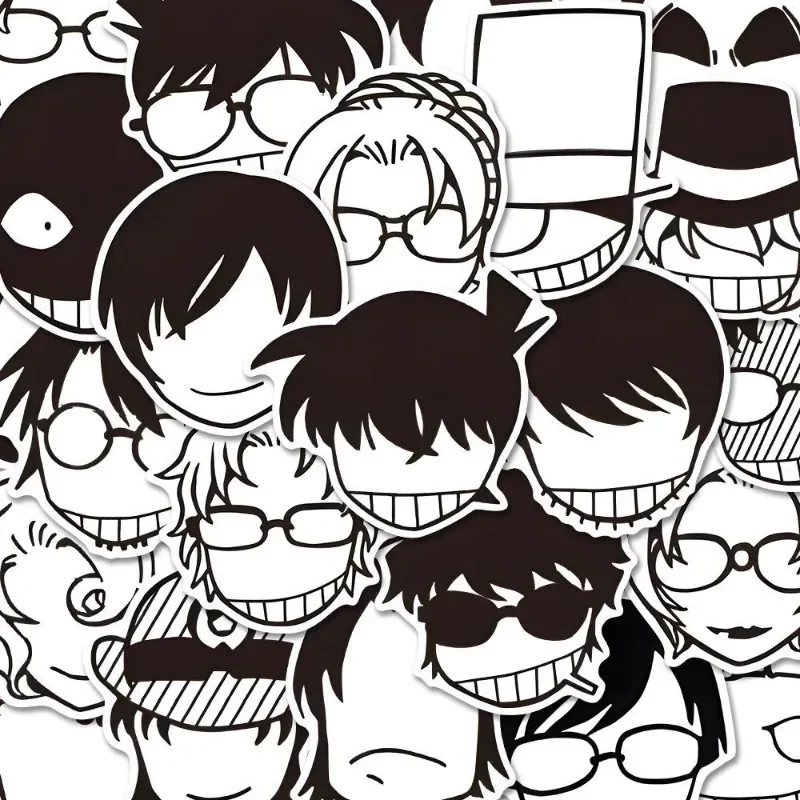 Detective-Conan-Sticker-Anime-Black-White-Waterproof-Sticker-Cute ...