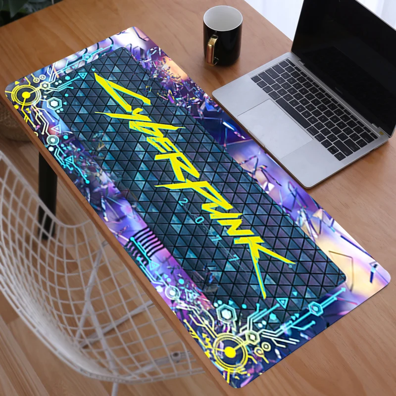 Cyberpunk-Computer-Mat-Black-Mouse-Pad-900-400-Kawaii-Large-Soft-Office ...