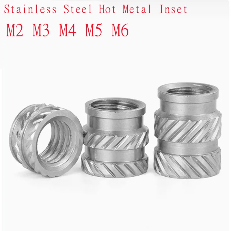 10pcs M2 M2.5 M3 m4 m5 m6 Heat Set Insert Nuts Female Thread stainless ...