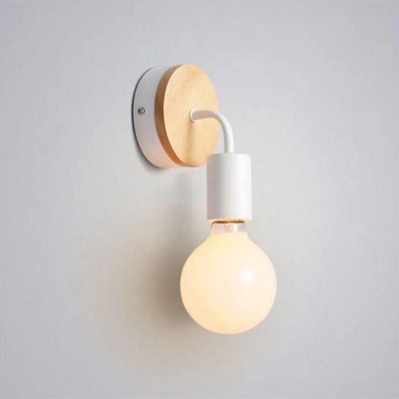 Nordic-Wood-Lamp-Base-E27-Retro-Bedside-Wall-Light-Holder-Interior ...