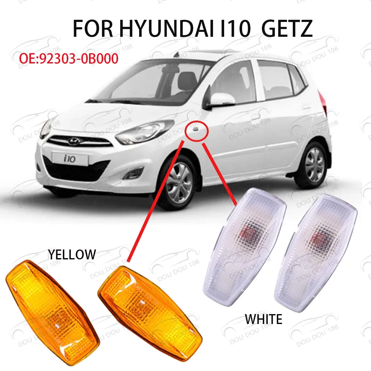 1SET-FOR-HYUNDAI-I10-GETZ-Matrix-side-lamp-light-signal-lamp-light ...