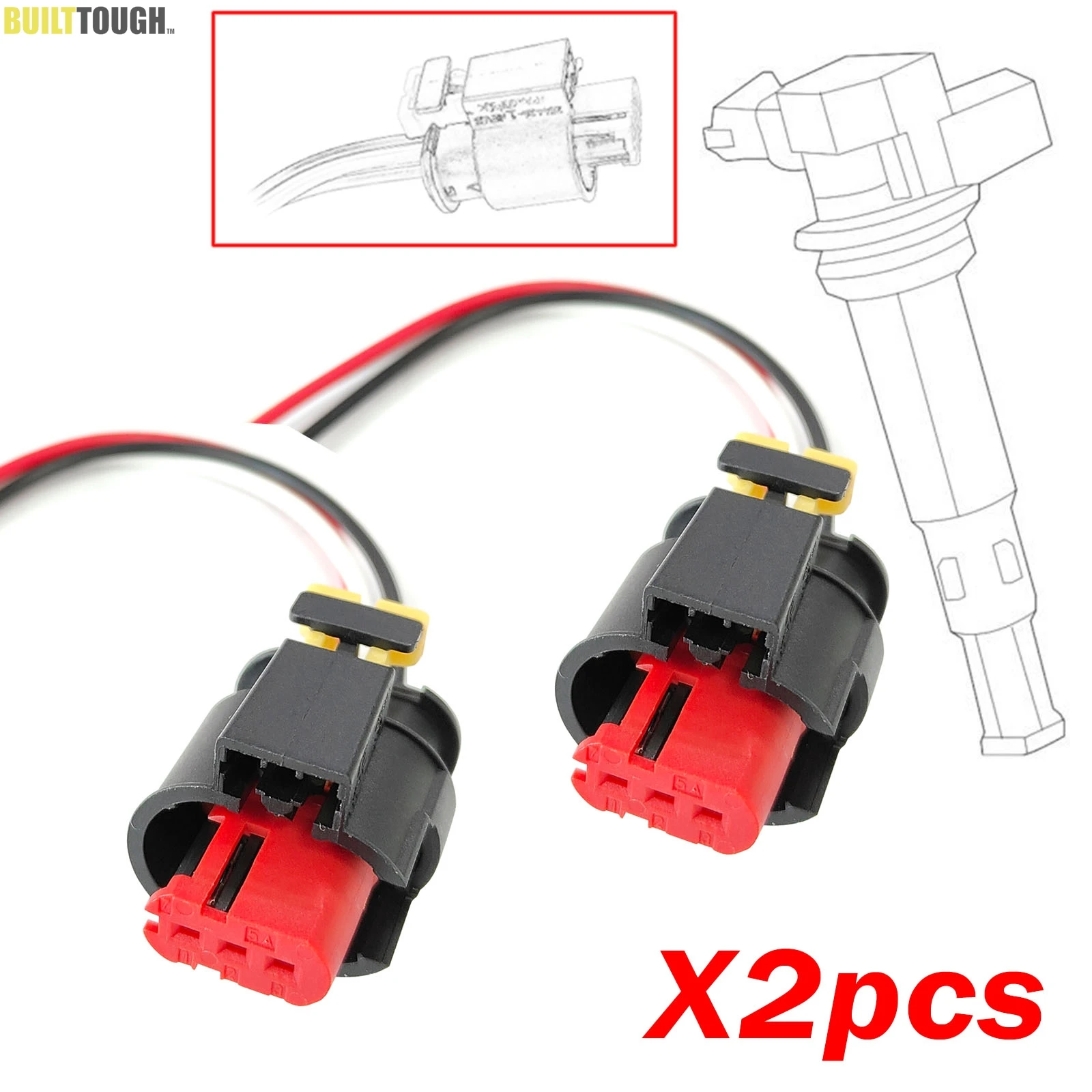 2x-For-Alfa-Romeo-Giulietta-159-Brera-Mito-4C-3Way-Ignition-Coil-Wiring ...