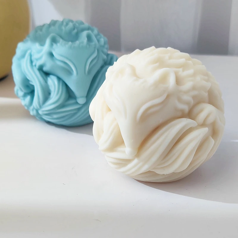 Cute Fox Handmade Soap Silicone Mold Diy Animal Soap Making Ice Tray ...