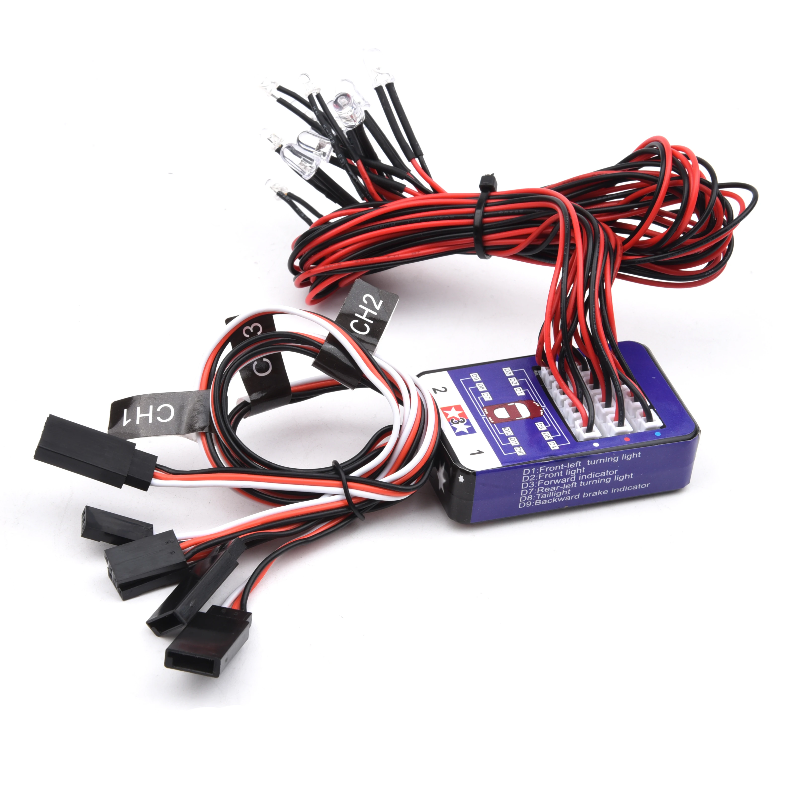Simulation-Steering-Brake-Flash-Light-12-LED-Lighting-Kit-for-1-10 ...