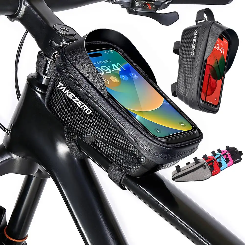 Bicicleta Front Frame Bag Touch Screen Waterproof Phone Case Holder ...